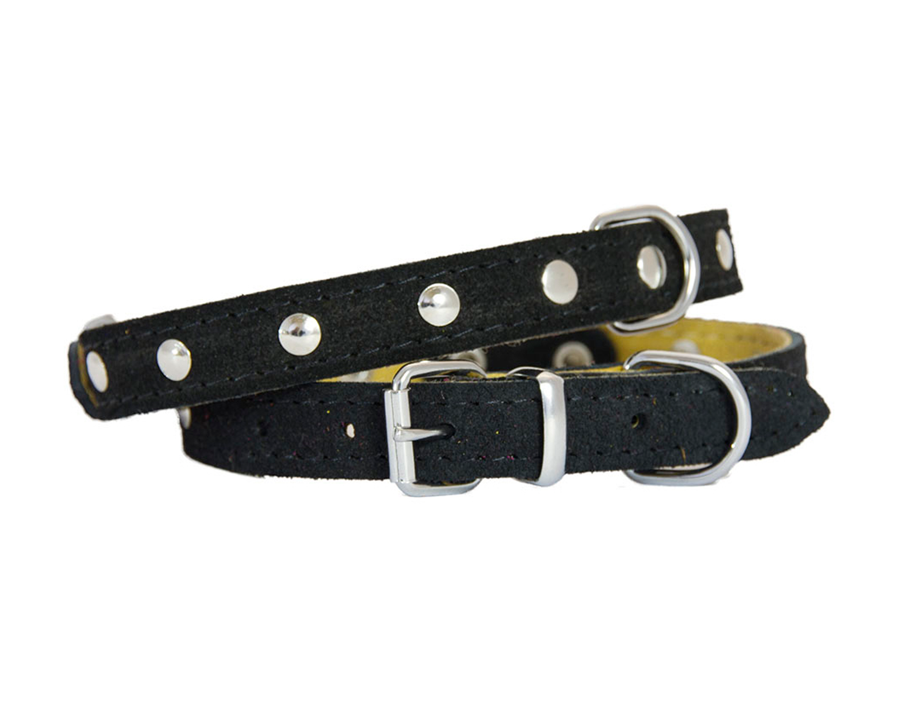 Suede Leather Dog Collar Black – Earthbound UK