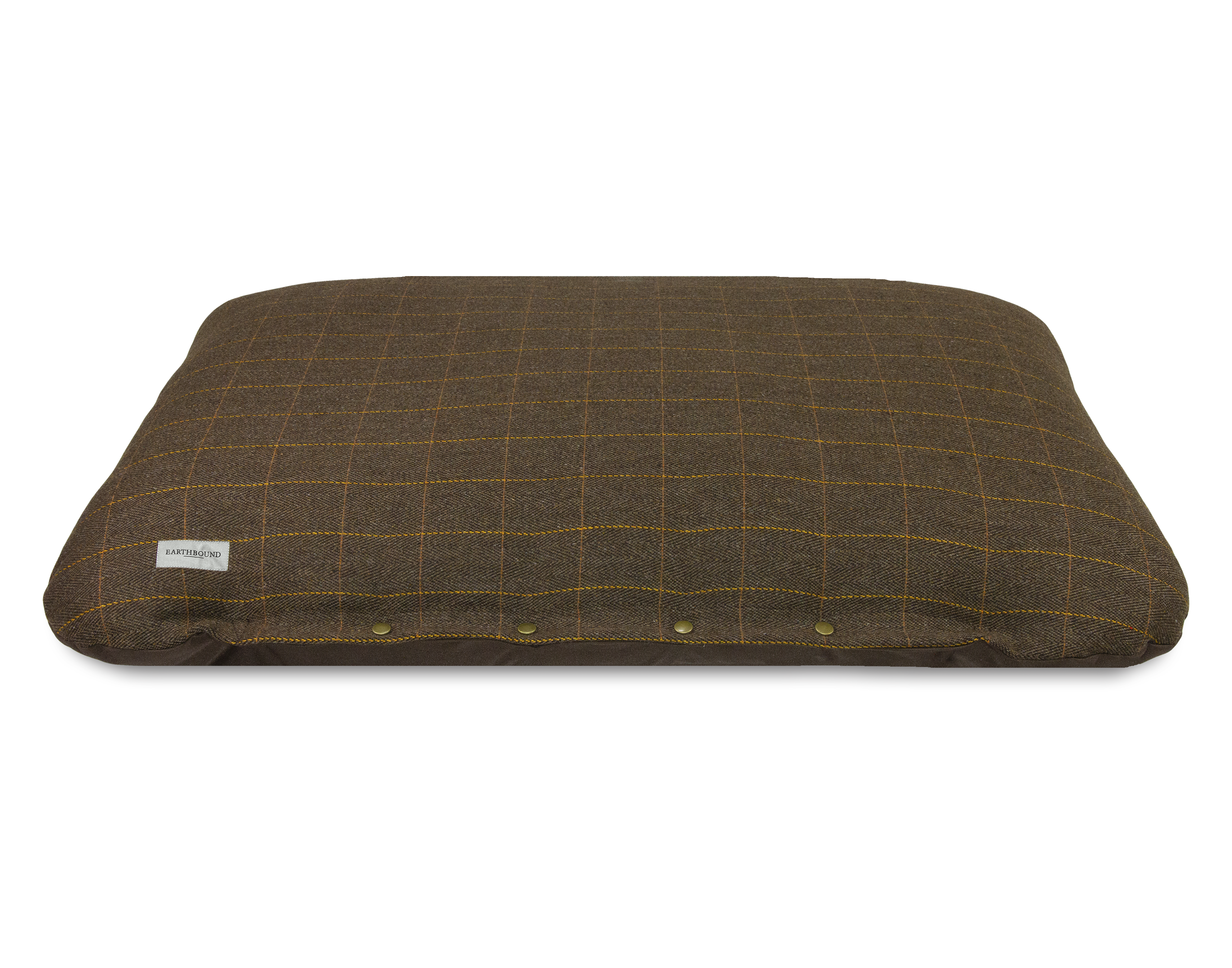 Flat Cushion Dog Bed Tweed Brown – Earthbound UK
